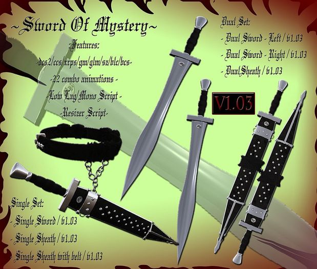 Second Life Marketplace - ~SWORD OF MYSTERY~ SILVER EDITION (dcs2/ccs ...