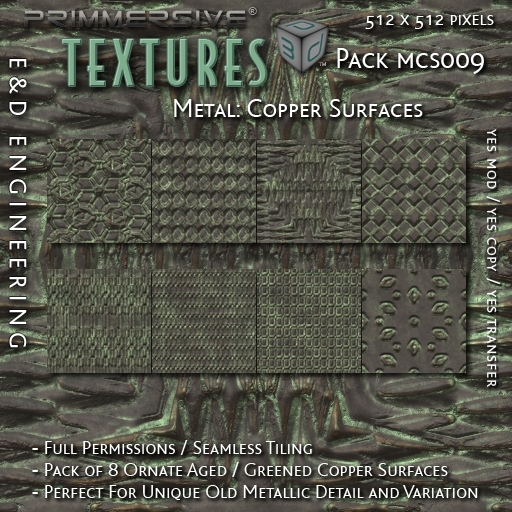 Second Life Marketplace - [MCS009] 8 Green Copper Seamless Textures ...