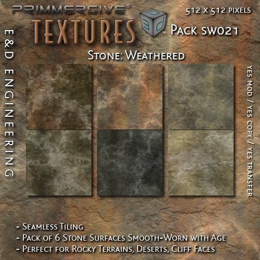 Second Life Marketplace - [SW021] 6 Seamless Stone Surface Textures ...