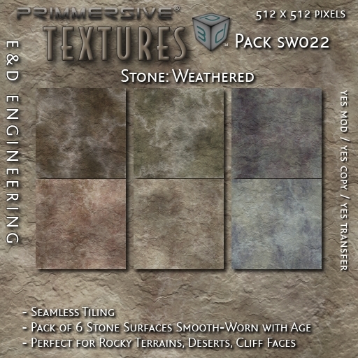 Second Life Marketplace - [SW022] 6 Seamless Stone Surface Textures ...