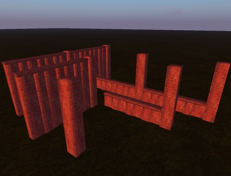 Second Life Marketplace - Brick fences + walls C/M BOX