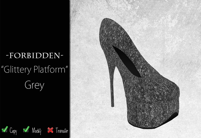 Second Life Marketplace - -FB- Glittery Platform -Grey-