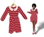 Second Life Marketplace - Mesh Dolly Dress Red Spotty