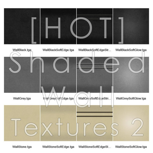Second Life Marketplace - [HOT] Shaded Wall Textures 2