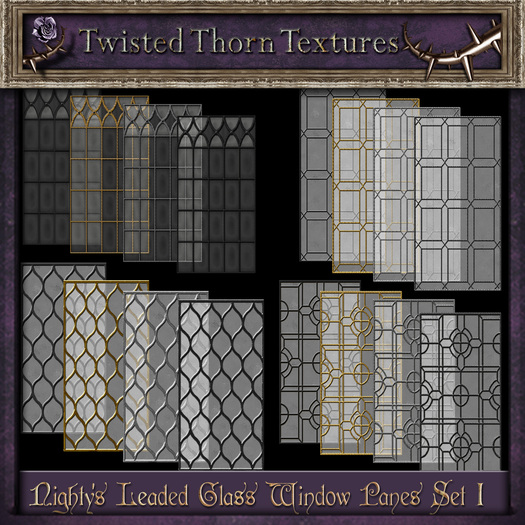 Second Life Marketplace - ~TTT~ Leaded Glass Window Panes Set 1 (48 ...