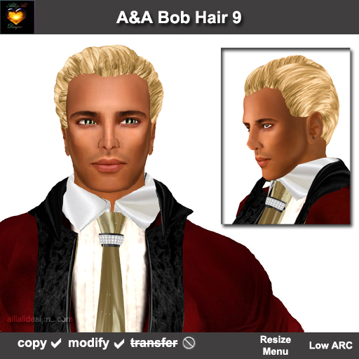 Second Life Marketplace - A&A Bob Hair Gold Blonde (Color 9). Short ...