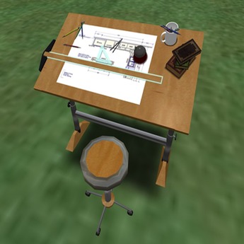 Second Life Marketplace - Drafting/Drawing Table Accessories & Props