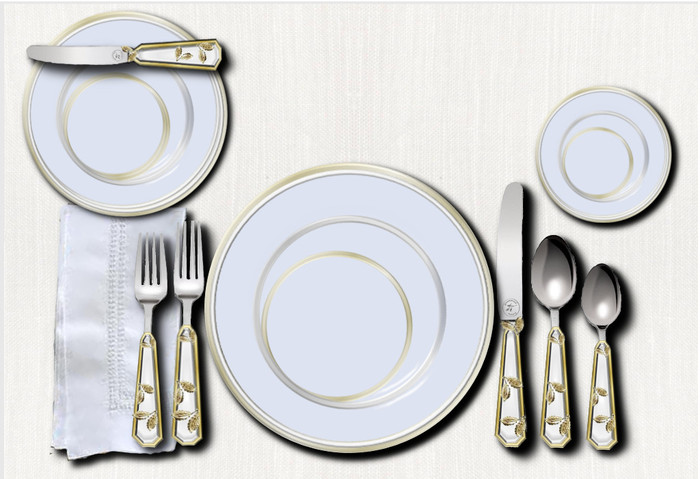 Second Life Marketplace - Single Place Setting - High Drama #2 in White