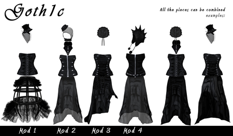 Second Life Marketplace - [AD] Goth1c punk cloth MOD 3
