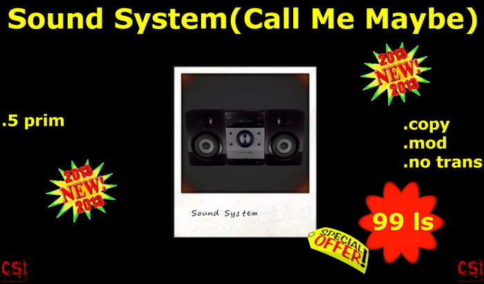 Second Life Marketplace - Sound System(Call Me Maybe) (box)