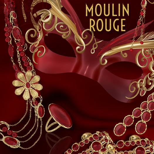 Second Life Marketplace - 555b-Moulin Rouge-The Collection SETA-Gld/Red ...