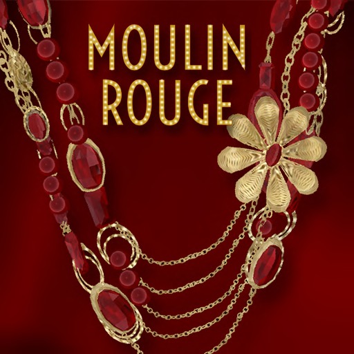 Second Life Marketplace - 555b-Moulin Rouge-The Necklace SETA-Gld/Red ...
