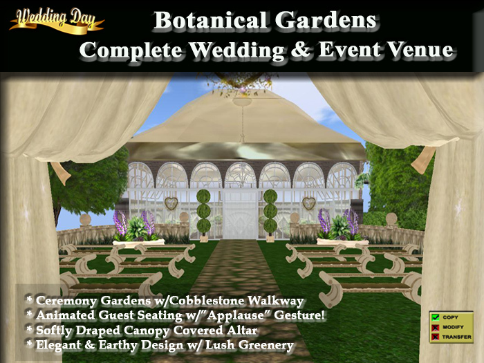 Second Life Marketplace - Botanical Gardens Complete Wedding & Event ...