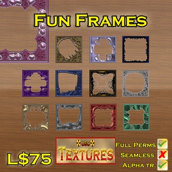 Second Life Marketplace - USC Textures - Fun Frames