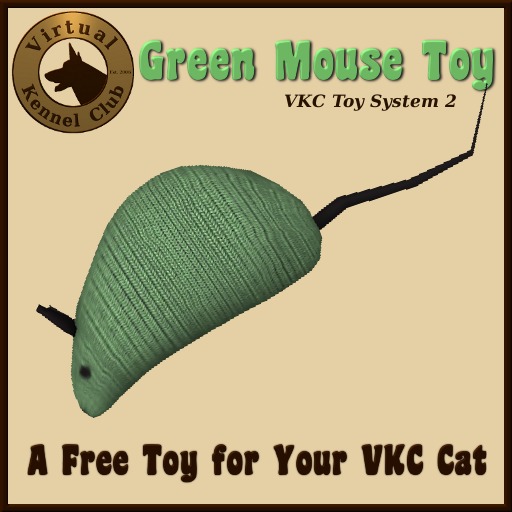 Second Life Marketplace - Green Mouse Toy - VKC Pet Toy (Boxed) - Toys ...