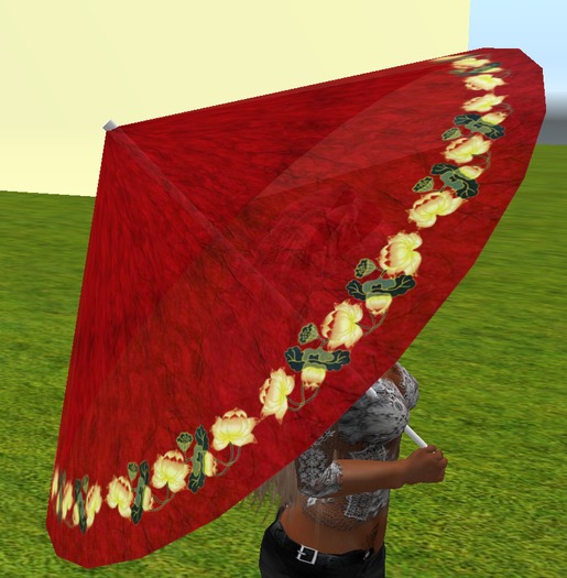 Second Life Marketplace - L&B Paper Parasol Red