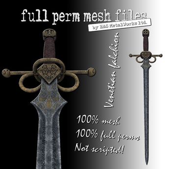 Second Life Marketplace - Venetian falchion (medieval, venice, creed ...