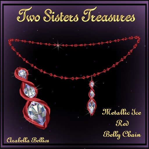 Second Life Marketplace - METALLICA ICE RED WHITE DIAMOND BELLY CHAIN