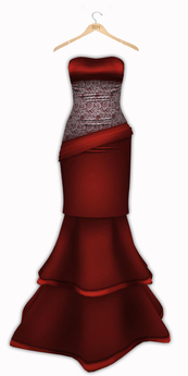 Second Life Marketplace - !Rebel Hope - Mae Mesh Gown Ruby Red