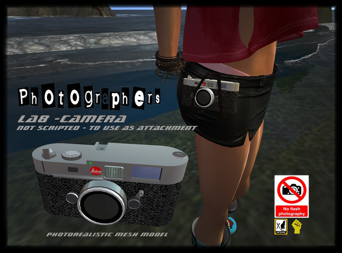 Second Life Marketplace - [ezras] LA8 Camera (to be worn on hips)
