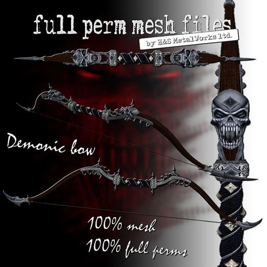 Second Life Marketplace - Demonic bow (Asgard, Viking, Huskarl, Norse)