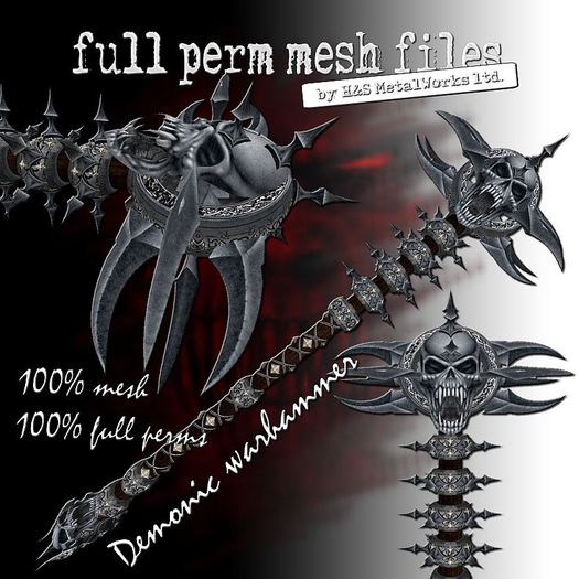 Second Life Marketplace - Demonic warhammer (Asgard, Viking, Huskarl ...