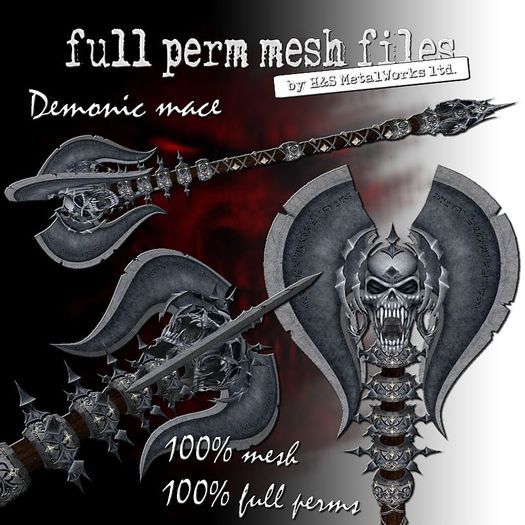 Second Life Marketplace - Demonic mace (Asgard, Viking, Huskarl, Norse)