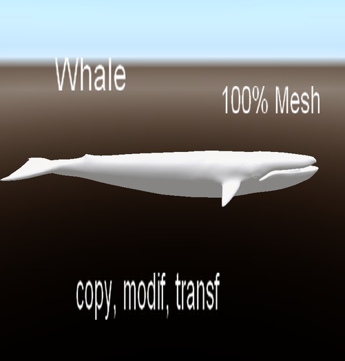 Second Life Marketplace - whale 100% Mesh ( Full Perm ) "Promo 99L$"