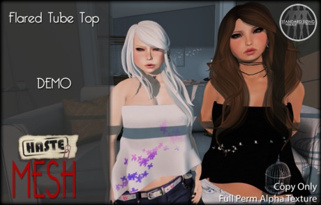Second Life Marketplace - [Haste] Flared Tube Top - Demo