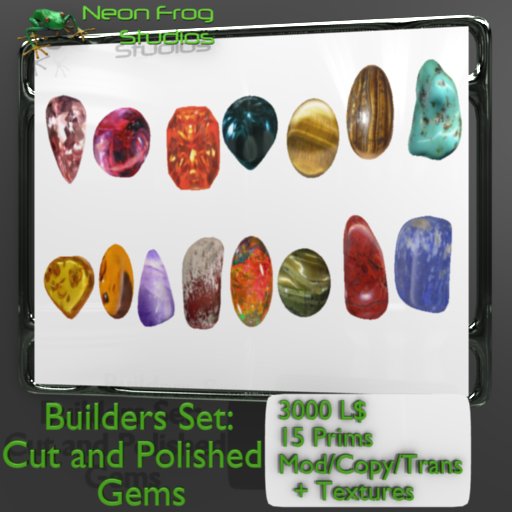 Second Life Marketplace - Cut and Polished Gems Builders Set