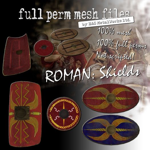 Second Life Marketplace - ROMAN: SHIELDS (salesbox)