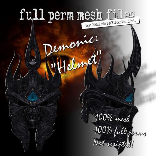 Second Life Marketplace - DEMONIC HELMET (Asgard, Viking, Huskarl, Norse)