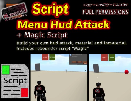 Second Life Marketplace - Menu Hud Attack + Magic script (for menu attack)