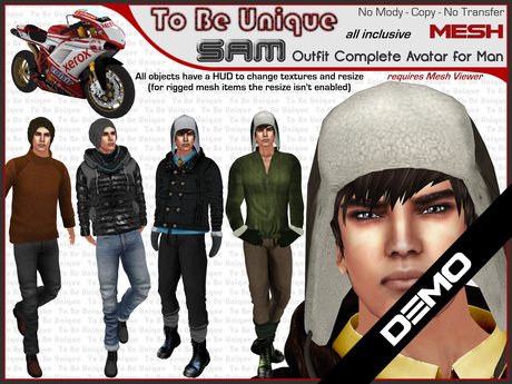 Second Life Marketplace - To Be Unique - SAM Outfit Complete Avatar ...