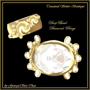 Second Life Marketplace - TST Drop Bead Diamond Rings