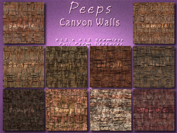 Second Life Marketplace - Peeps Textures Canyon Walls