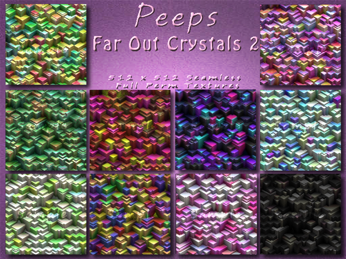 Second Life Marketplace - Peeps Textures Far Out Crystals 2