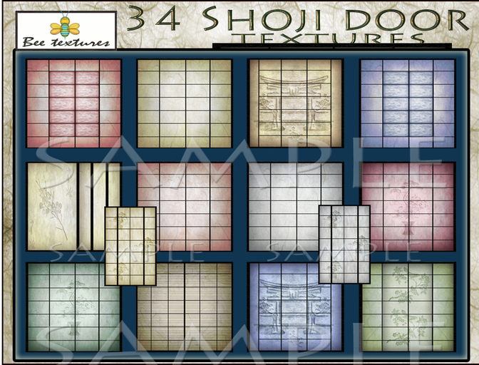 Second Life Marketplace - 34 Shoji door textures shoji textures ...