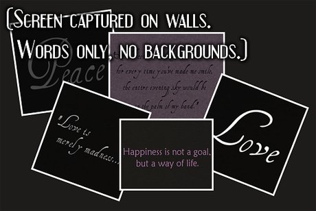 Second Life Marketplace - -{Mish-Mash}- Wall Quotes v.1
