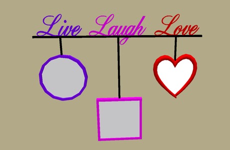Second Life Marketplace - L&B Live Laugh Love Frame