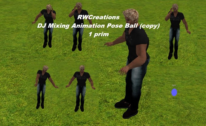 Second Life Marketplace - DJ Mixing Animation Pose Ball (copy)(boxed)