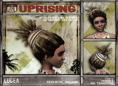 Second Life Marketplace - UPRISING LU Rasta Dreadlocks for Roots Reggae ...