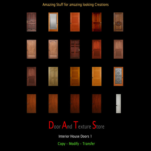 Second Life Marketplace - 20 Premium House Door Textures, Contemporary ...