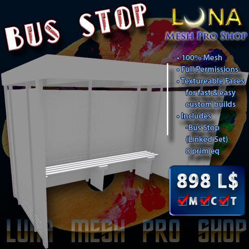 Second Life Marketplace - Bus Stop (FULL PERM) Luna Mesh Pro Shop 8 ...