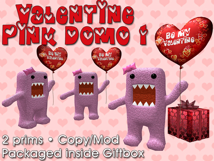 Second Life Marketplace - Custom Love: Valentine Domo Pink 1
