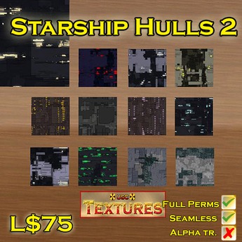 Second Life Marketplace - USC Textures - Spaceship Hulls 2