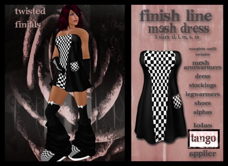 Second Life Marketplace - =TF= Finish Line Dress Outfit W/Lolas