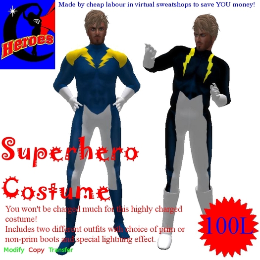 Second Life Marketplace - Heroes Clobber Bolt Boy (inspired by ...