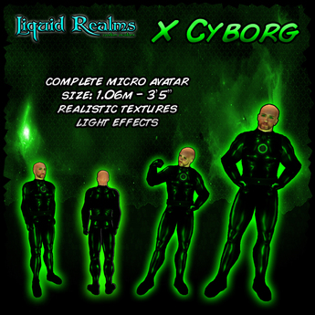 Second Life Marketplace - [LR]X Cyborg Green - Micro Avatar - SPECIAL ...