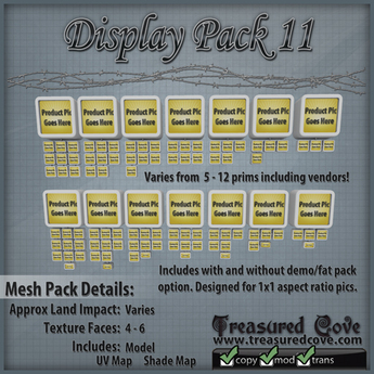 Second Life Marketplace - -TC- Display Pack 11 Mesh 50% Discount!!